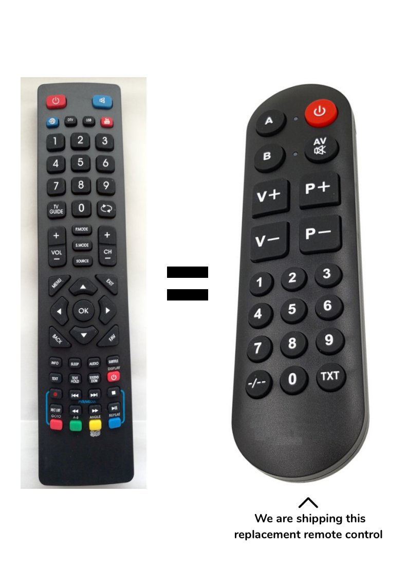 Blaupunkt 40/233I-GB-5B2-FHBKUP-EU remote control for seniors for 11.9 ...