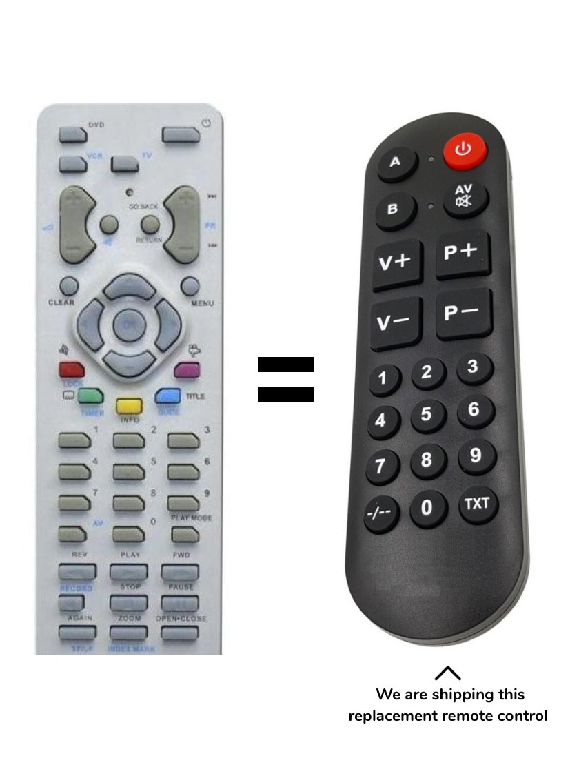 THOMSON COBO - RCT311DA1 RCT311DA2 remote control for seniors for 11.9 ...